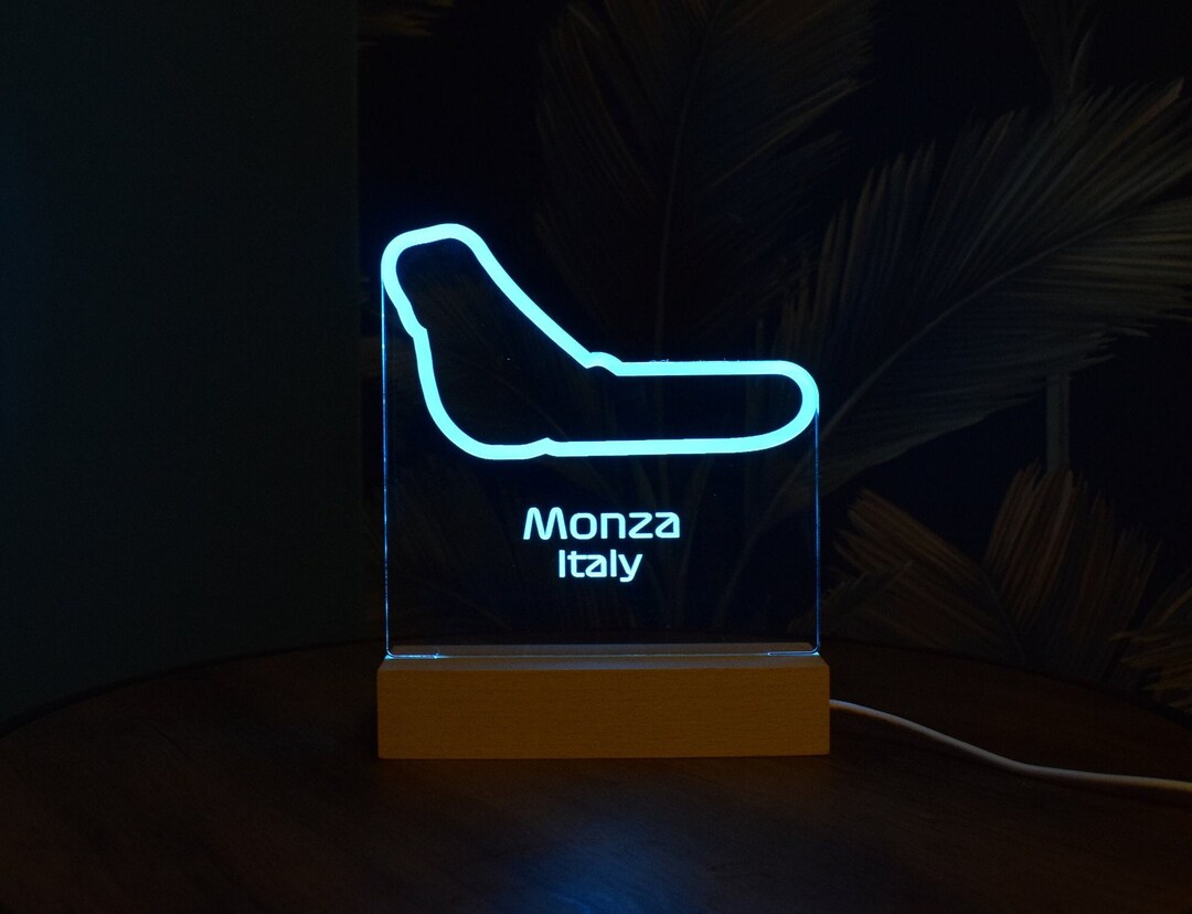 Monza Track LED RGB Track Map. Perfect Gift for F1 Fan, Boyfriend, Dads ...