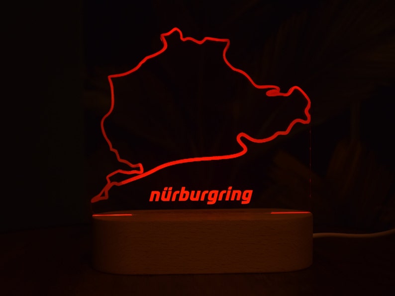 Nürburgring Nights: LED Racing Track Circuit Light. Illuminated Acrylic ...