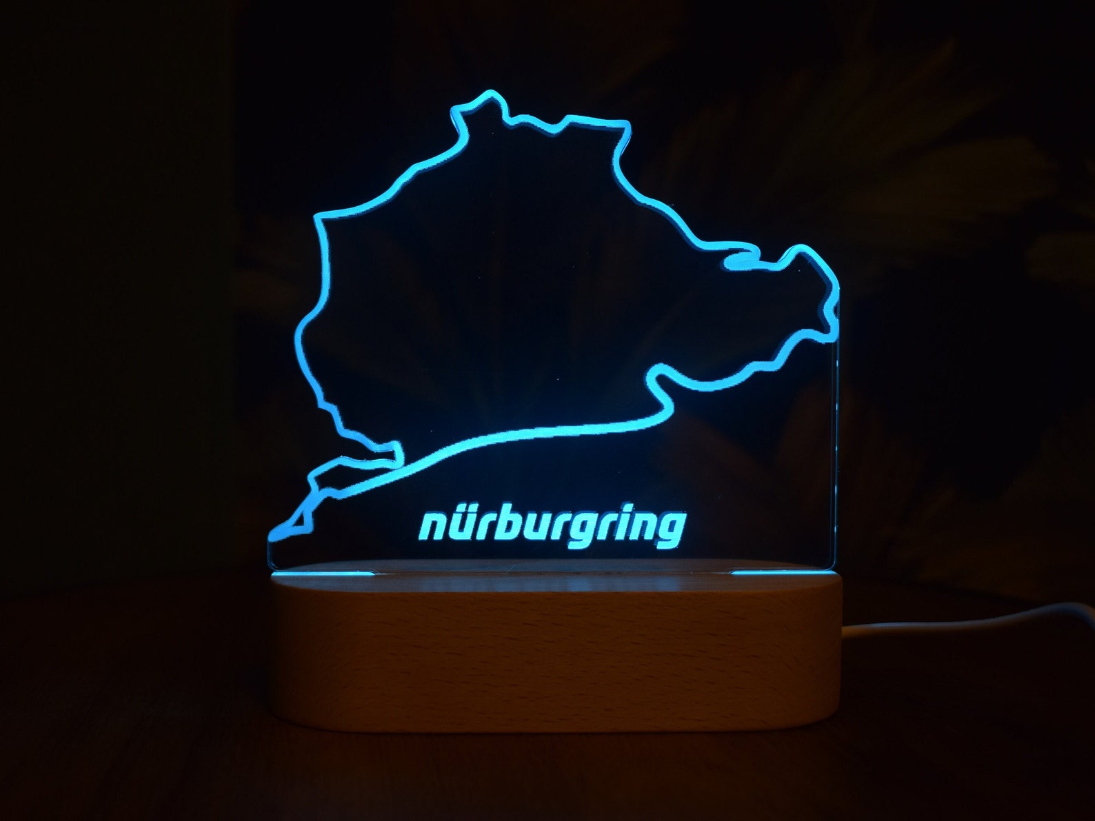 Nürburgring Nights: LED Racing Track Circuit Light. Illuminated Acrylic ...