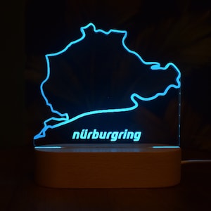 Nürburgring Nights: LED Racing Track Circuit Light. Illuminated Acrylic ...