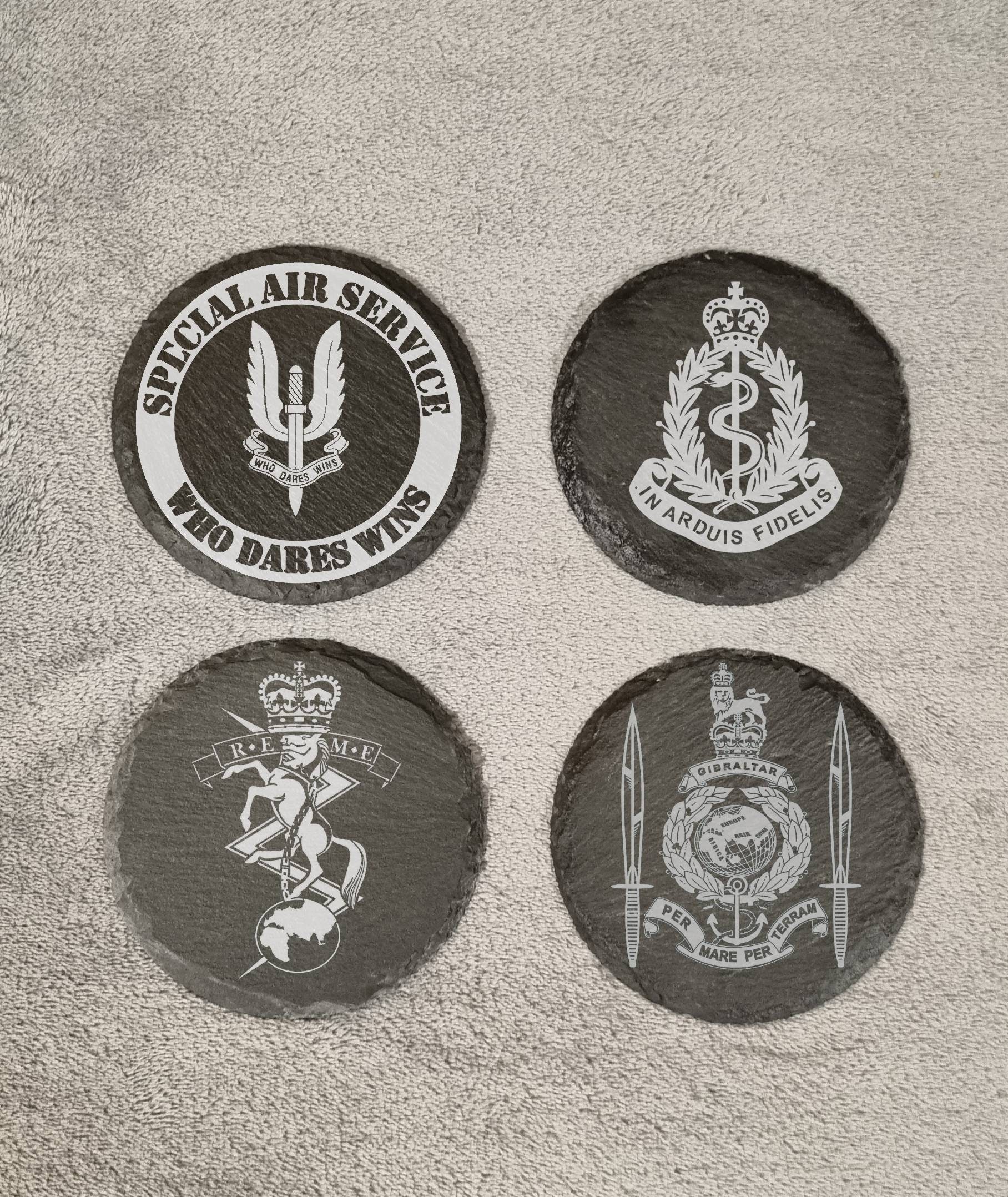 Army Regiments Slate Coasters - Any Crest. Parachute Regiment, Irish ...