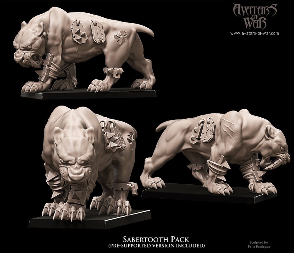 Sabretooth Pack Avatars of War - Etsy