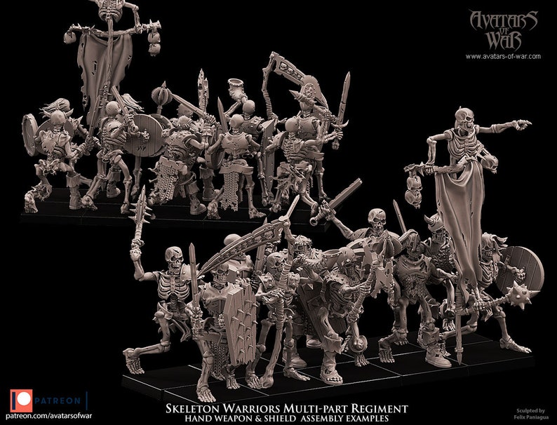 Skeleton Warriors, Avatars of War - Etsy