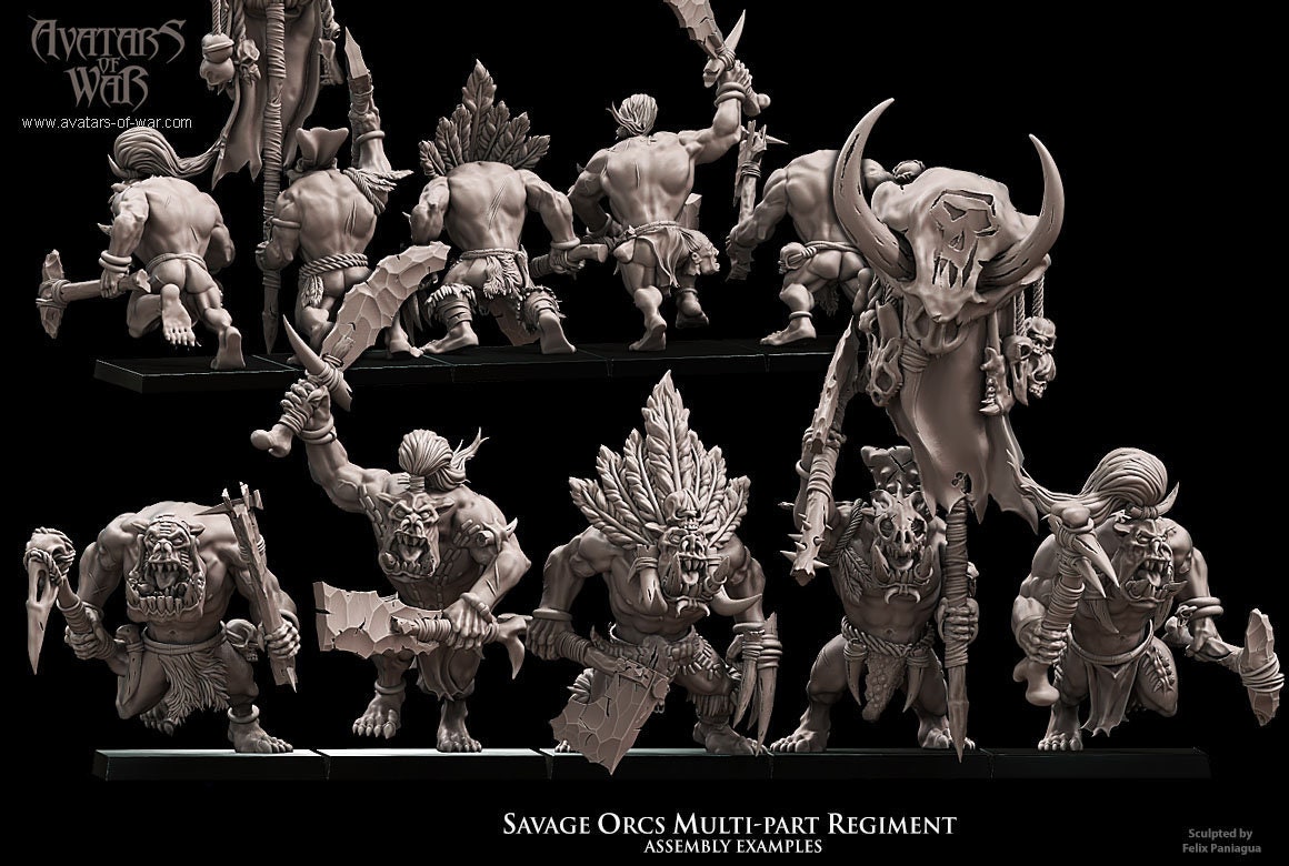 Savage Orcs Avatars Of War Etsy