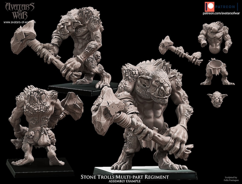 Stone Trolls, Avatars of War - Etsy
