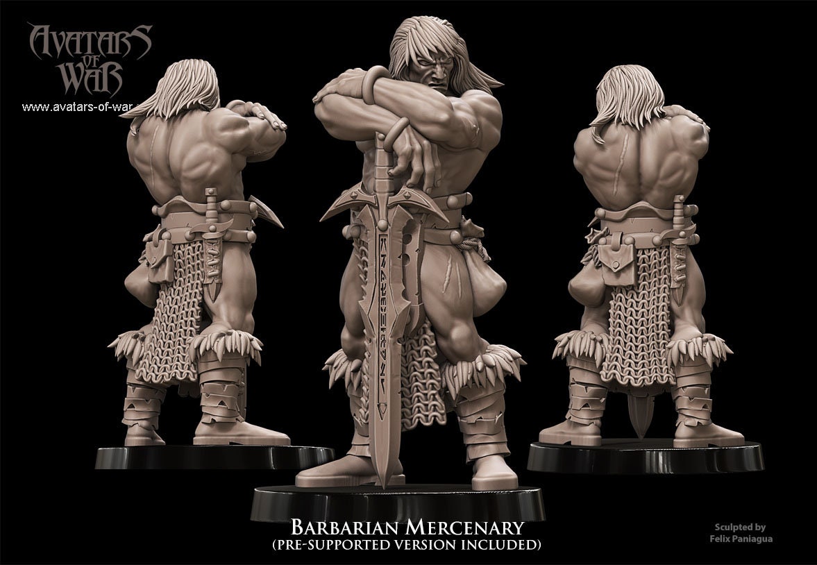 Barbarian Mercenary Avatars of War - Etsy