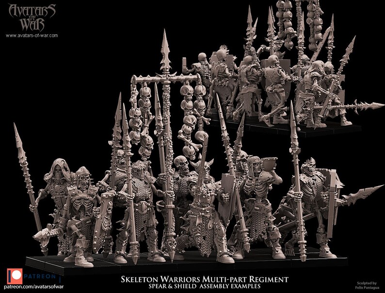 Skeleton Warriors, Avatars of War - Etsy