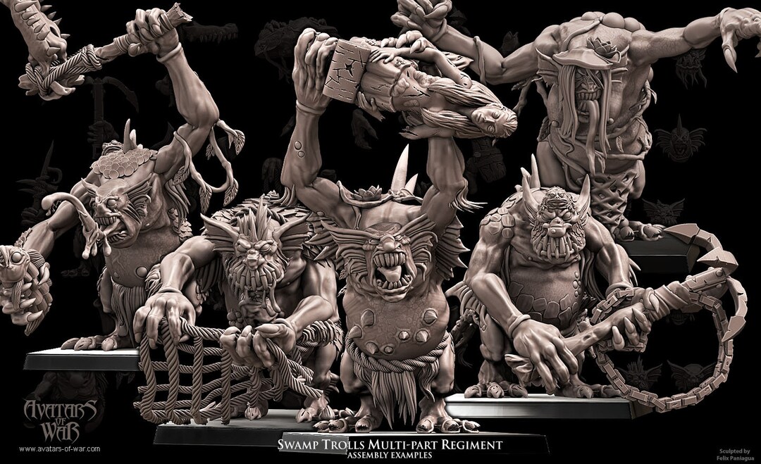 Swamp Trolls, Avatars of War - Etsy