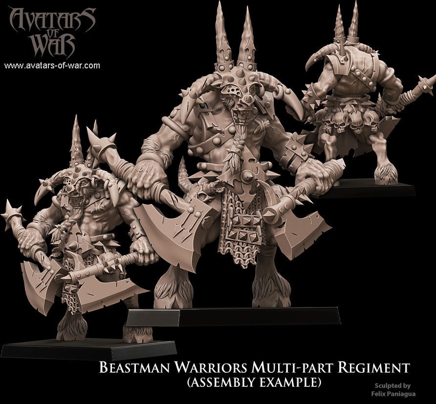 Beastmen Warriors Avatars of War - Etsy
