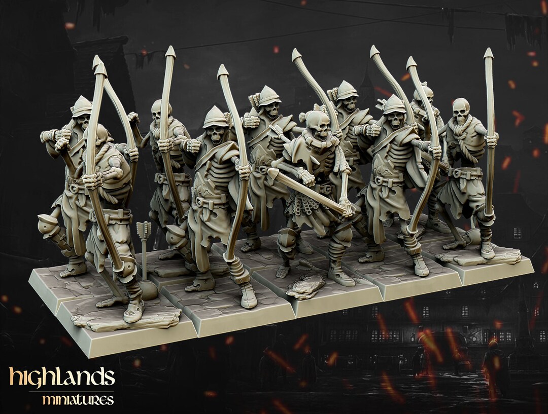 Skeleton Archers, Highland Miniatures - Etsy