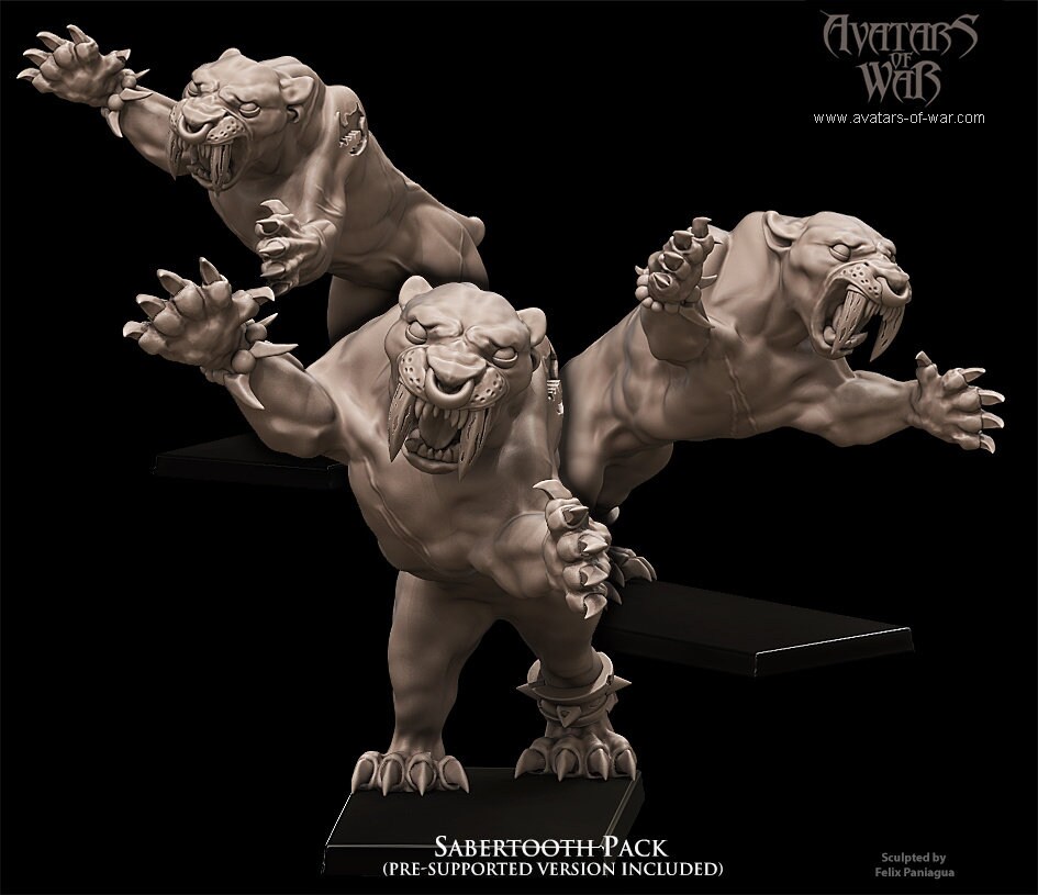 Sabretooth Pack, Avatars of War - Etsy