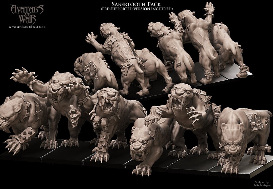 Sabretooth Pack, Avatars of War - Etsy