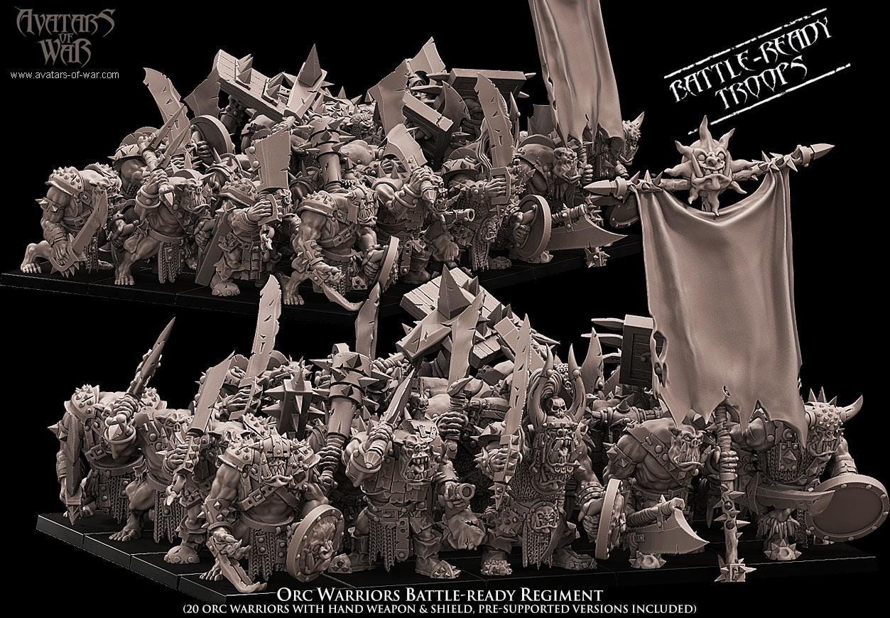 Orc Warriors, Avatars of War - Etsy