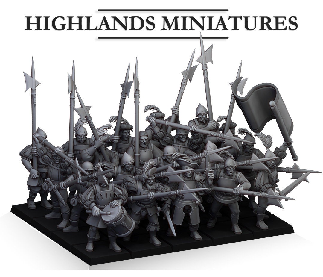 Sunland Troops With Halberds, Highland Miniatures - Etsy