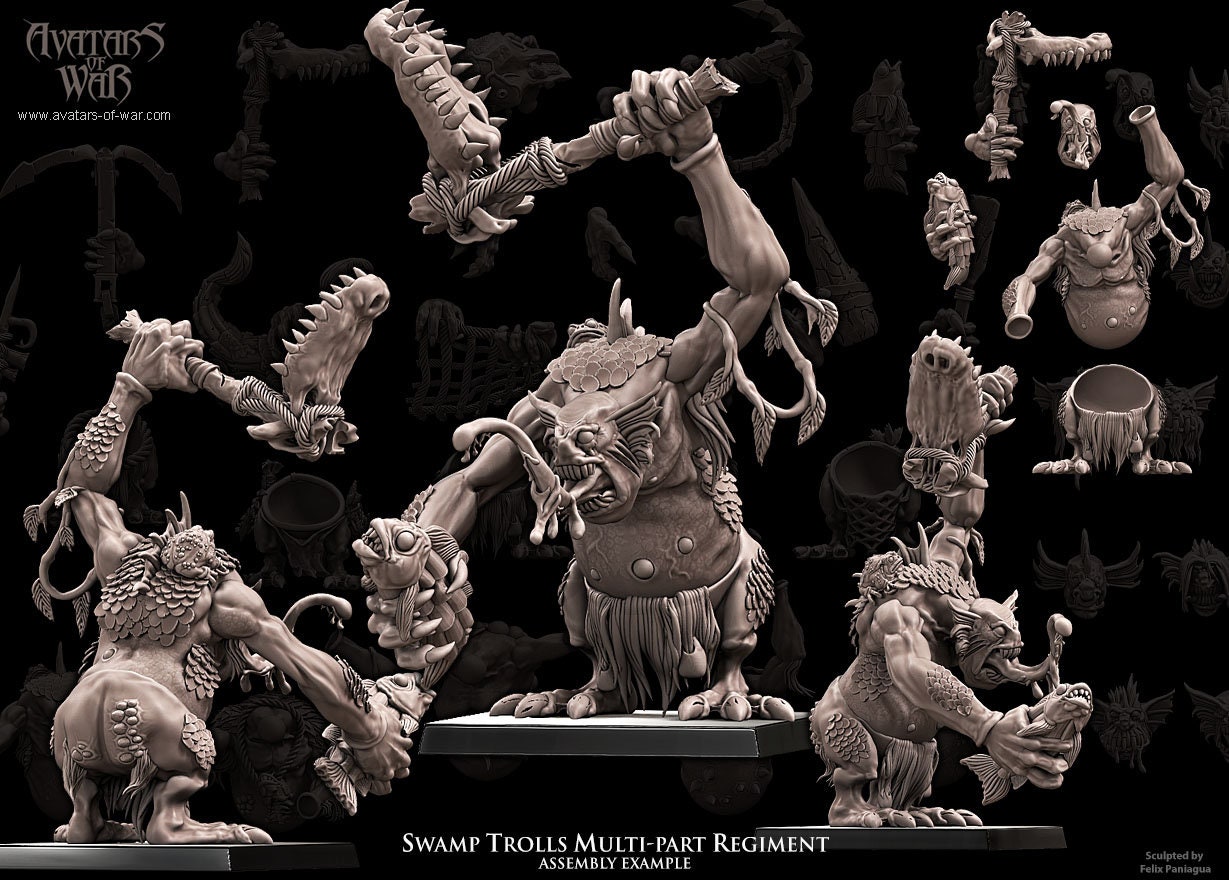 Swamp Trolls, Avatars of War - Etsy