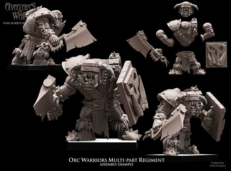 Orc Warriors, Avatars of War - Etsy