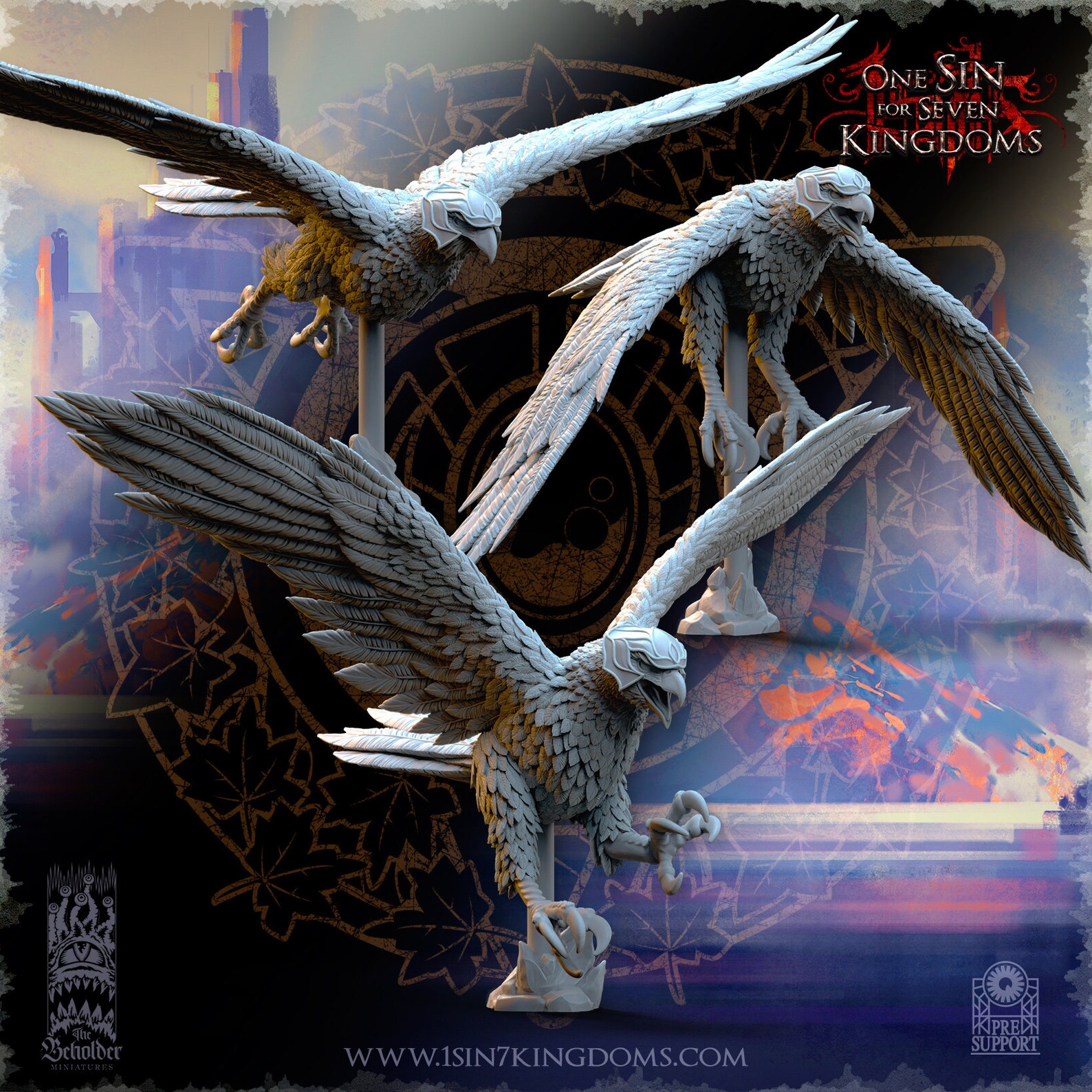 Silvermoor Elves Royal Eagles, the Beholder Miniatures - Etsy