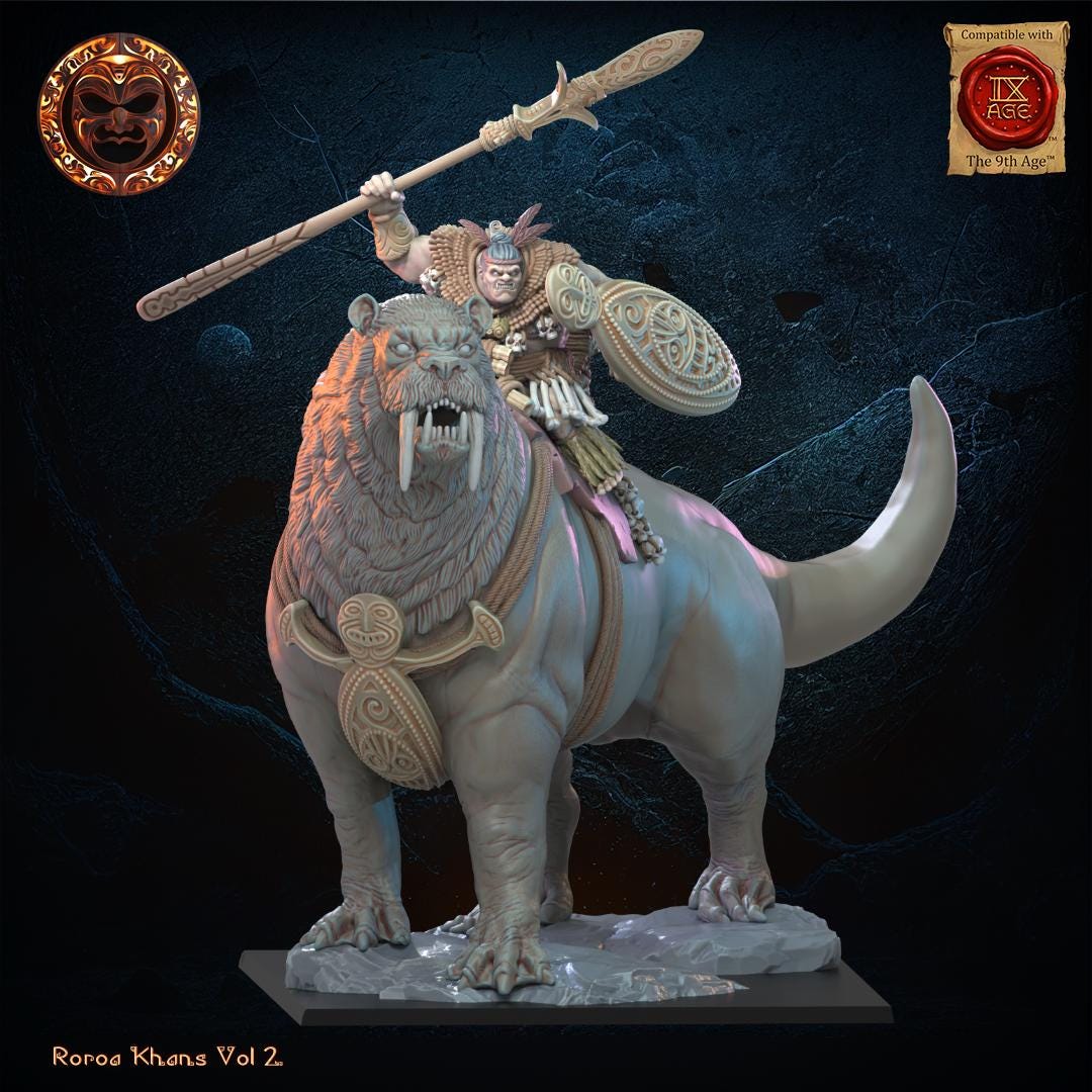 Tusker Ariki on Bunyip, Lost Kingdom Miniatures - Etsy