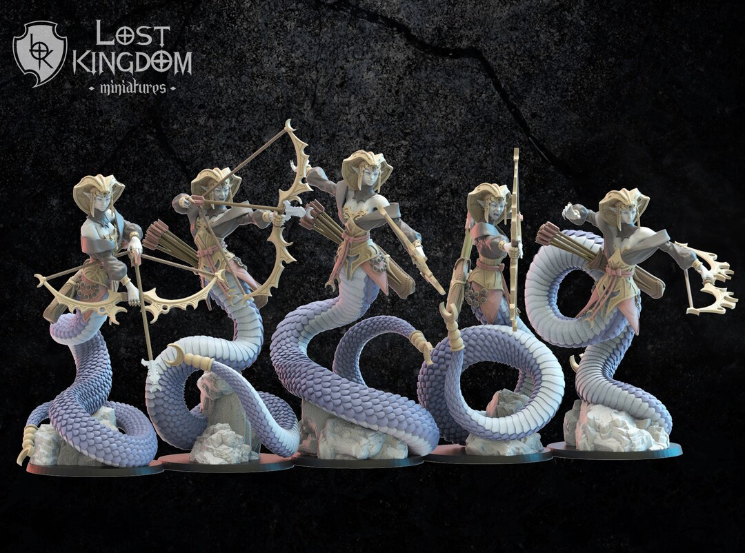 Yumi/yari Naga Regiment, Lost Kingdom Miniatures - Etsy