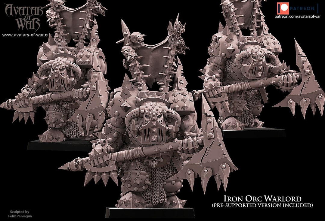 Iron Orc Warlord, Avatars of War - Etsy