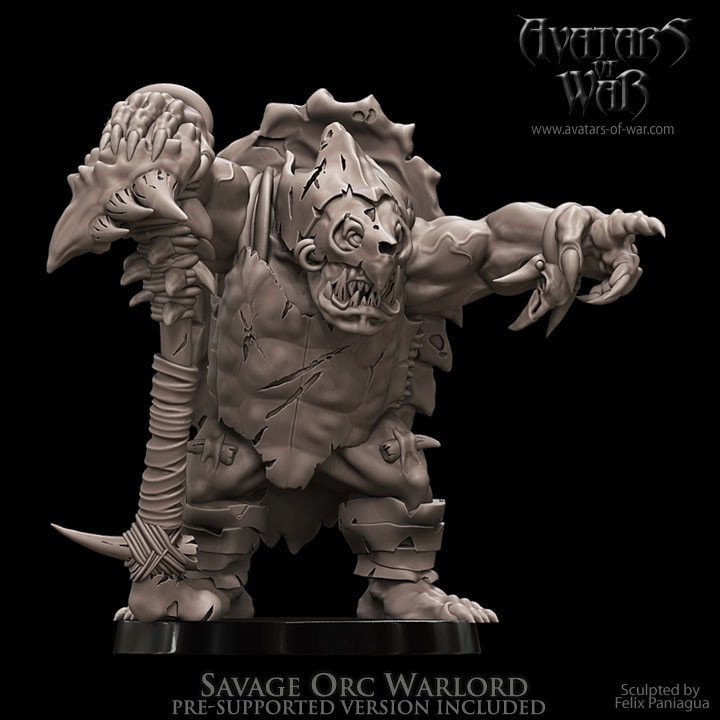 Feral Orc Warlord, Avatars of War - Etsy