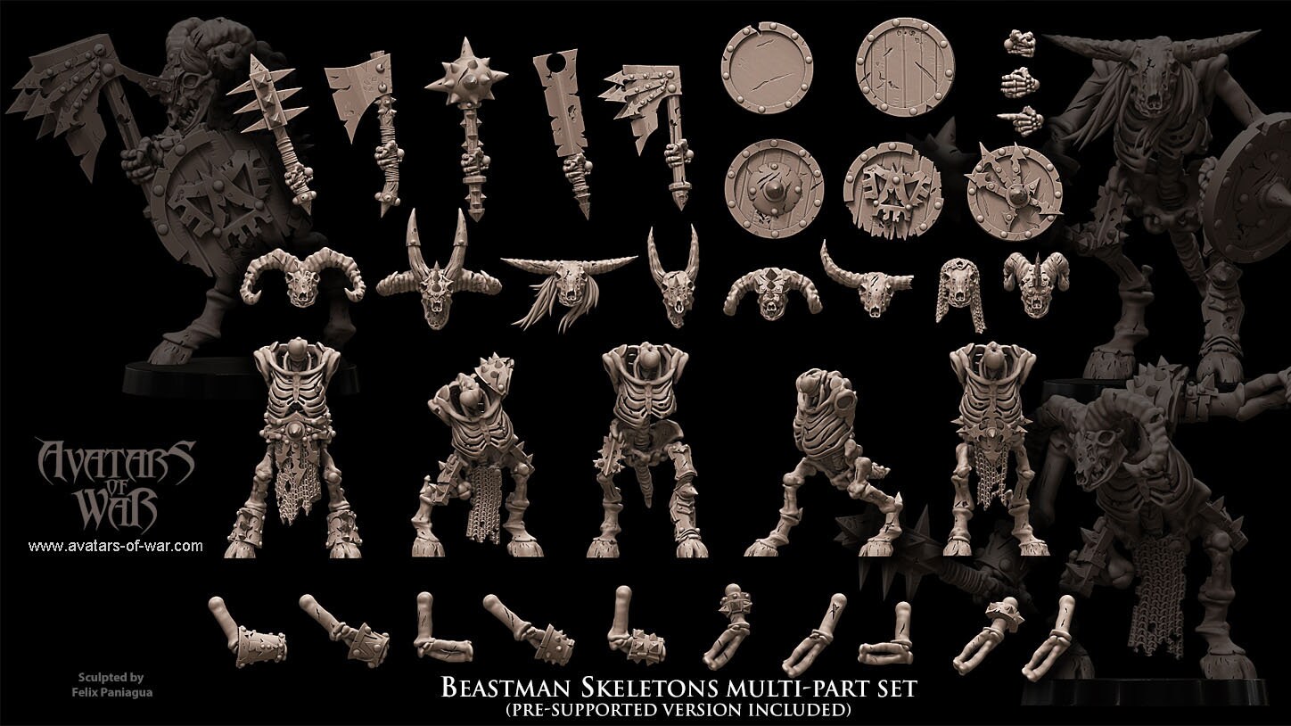 Beastmen Skeleton Avatars of War - Etsy