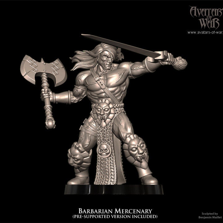 Barbarian Mercenary Avatars of War - Etsy