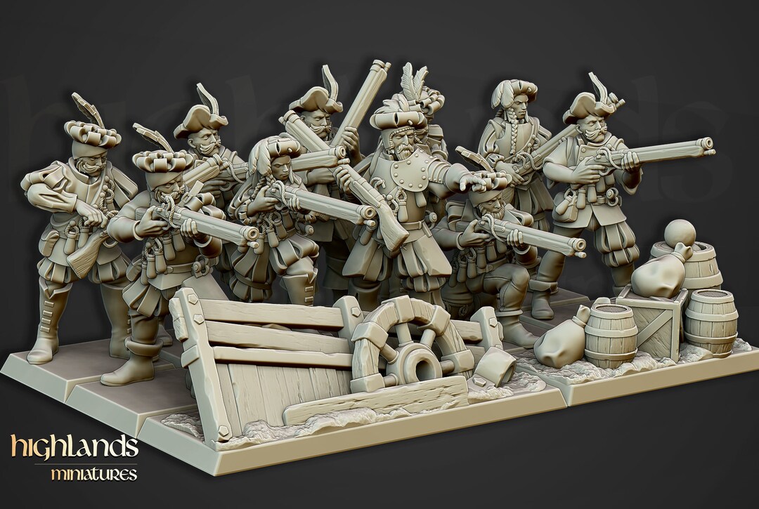 Handgunners, Highland Miniatures - Etsy