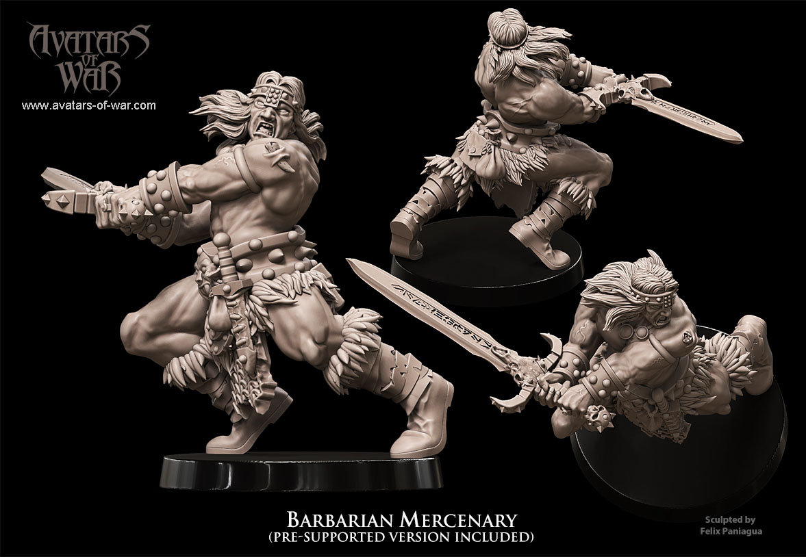 Barbarian Mercenary Avatars of War - Etsy