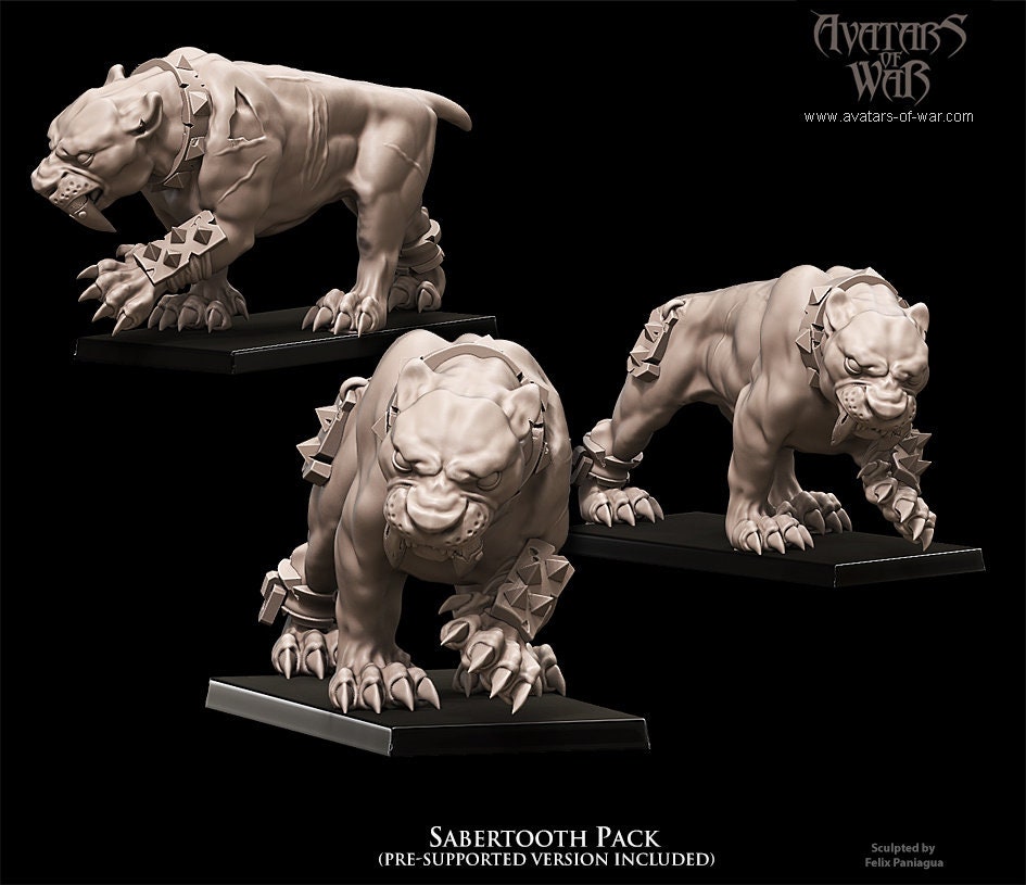 Sabretooth Pack Avatars of War - Etsy