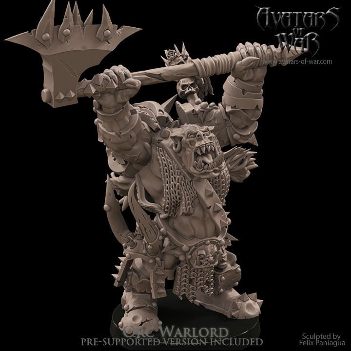 Orc Warlord, Avatars of War - Etsy
