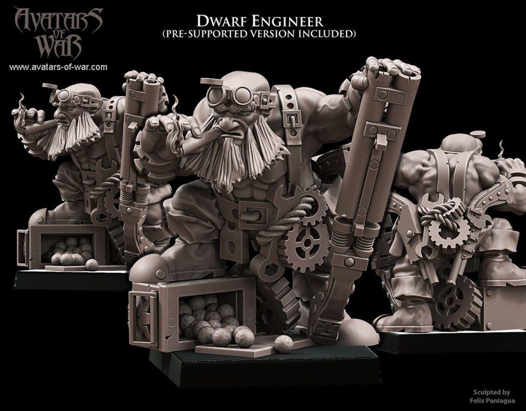 Dwarf Engineer, Avatars of War - Etsy