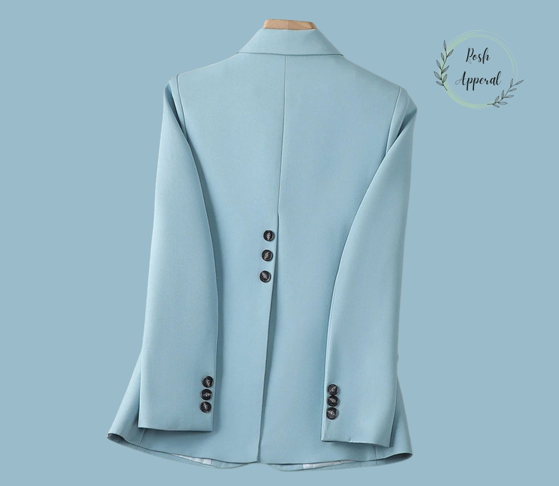 Elegant Women's Single Button Long Sleeve Blazer Business Work Wear ...