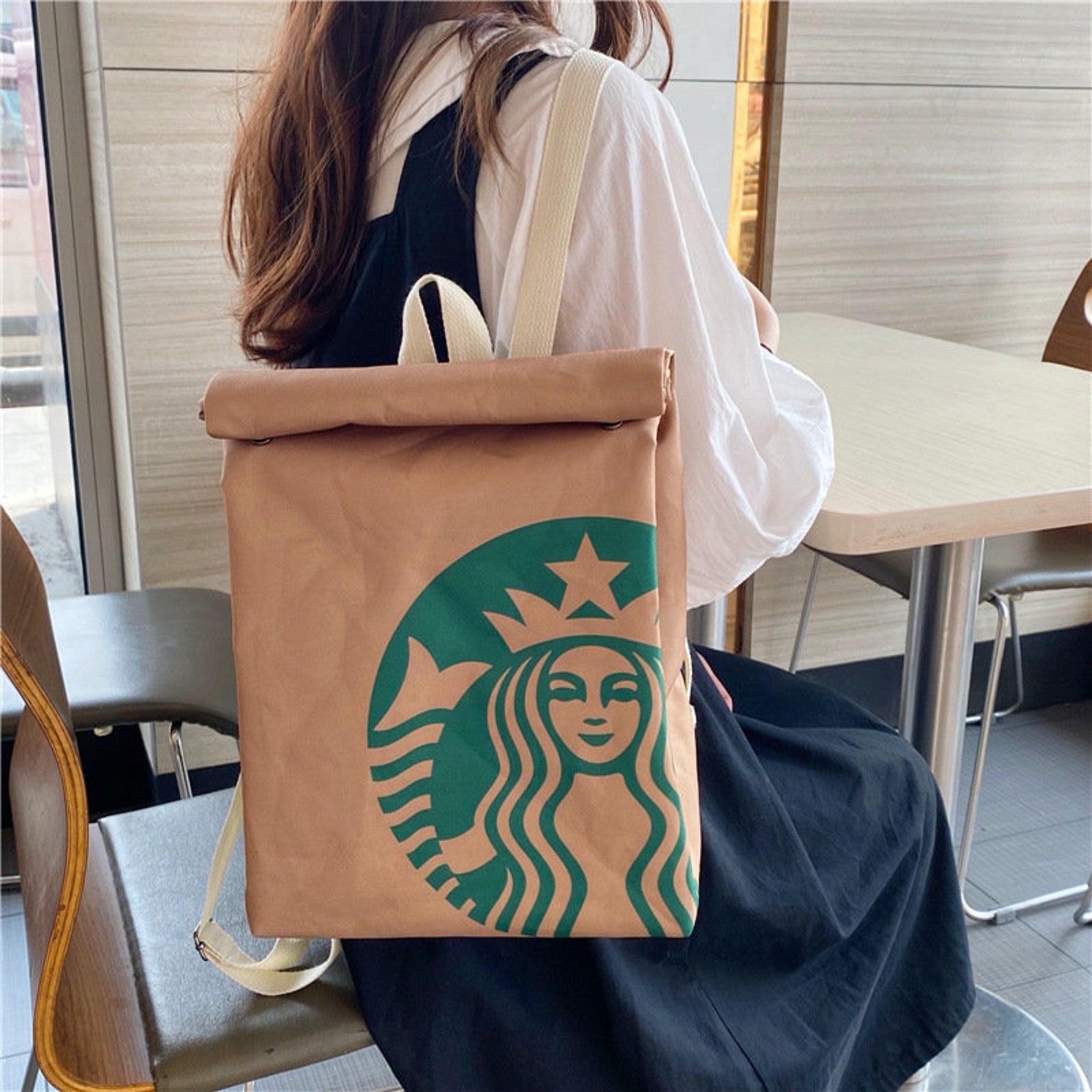 Smilebucks Starbucks Backpack Recycled Polyester - Etsy