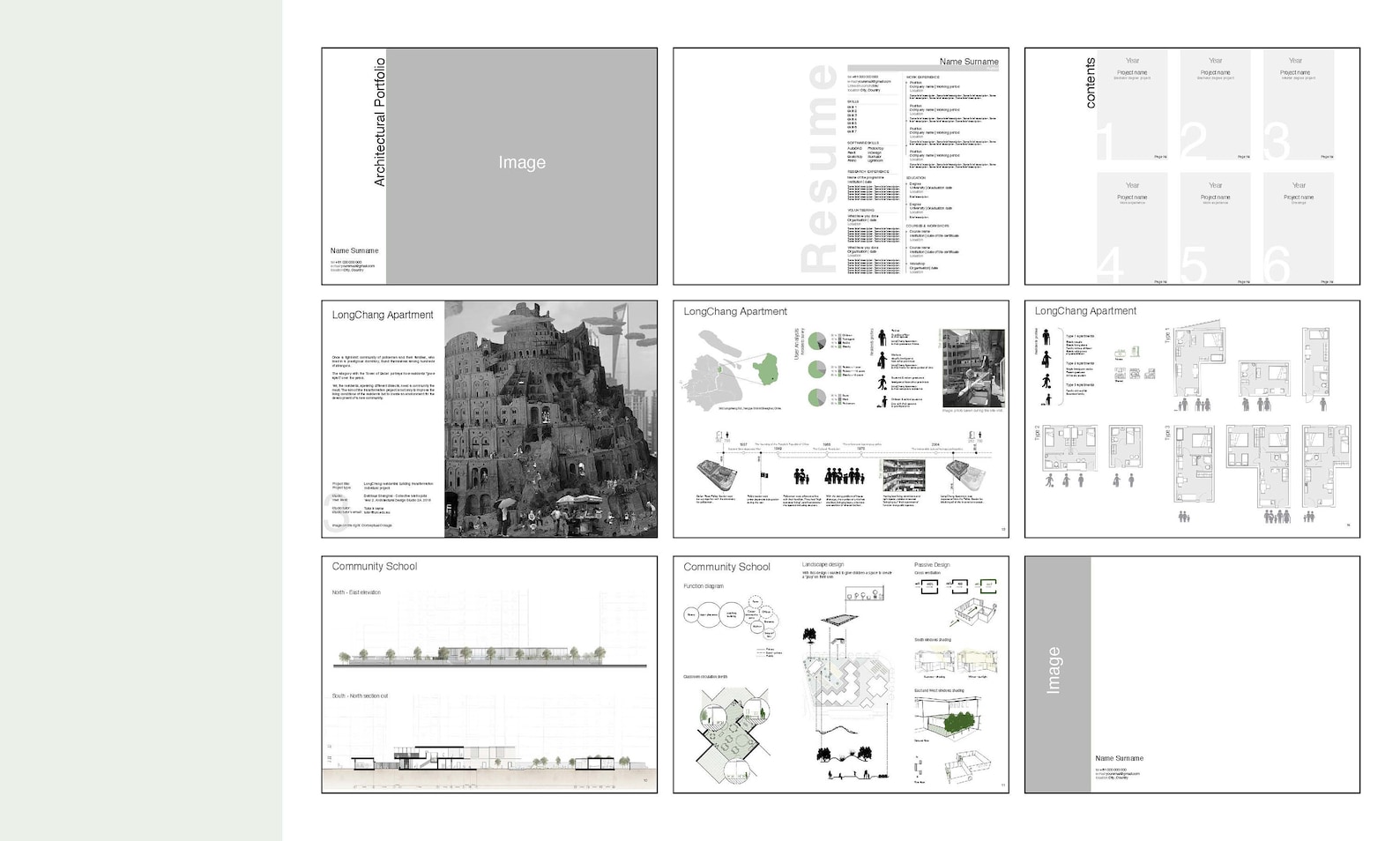 Architectural Design Portfolio Template - Minimalistic - Etsy