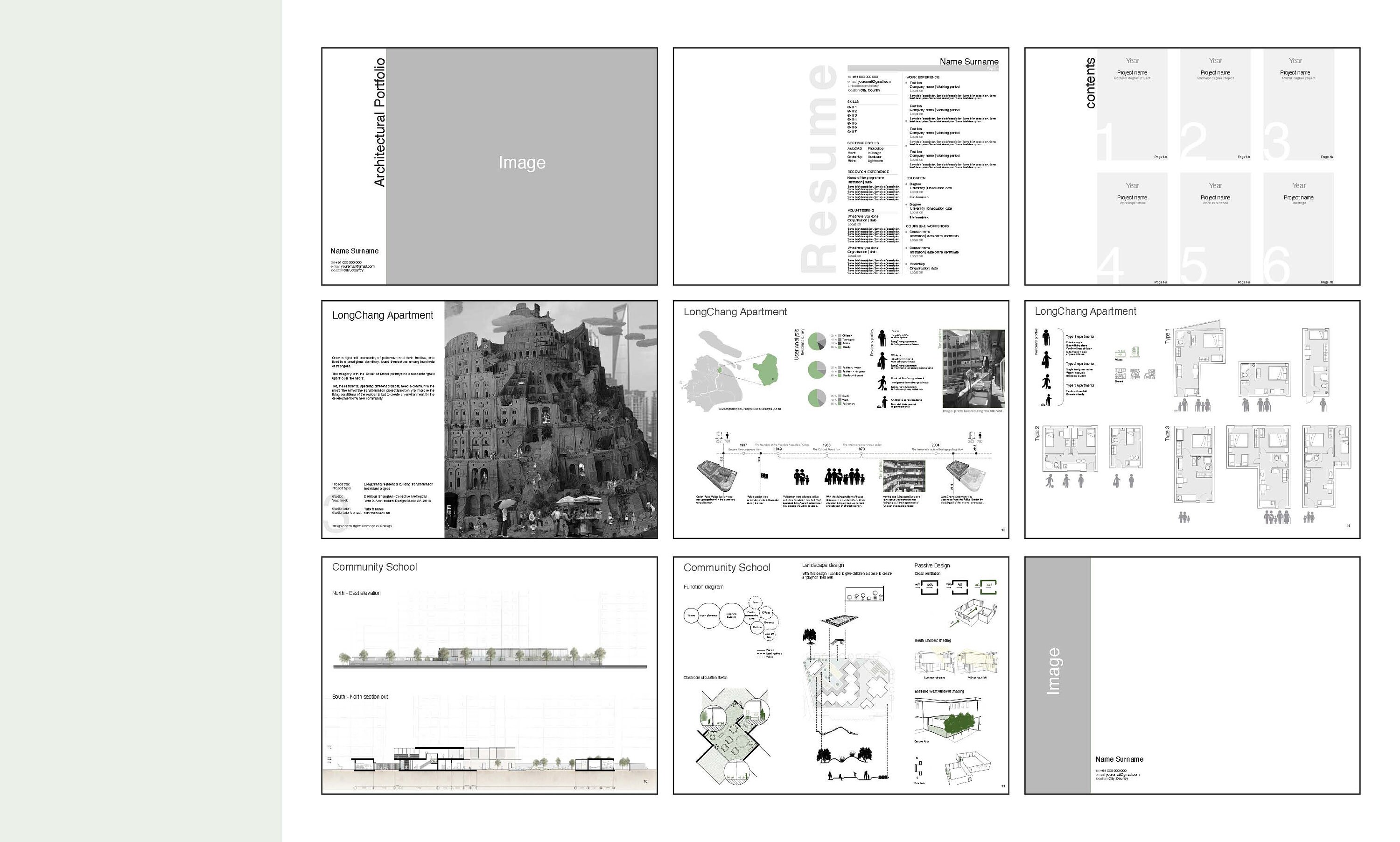 Architectural Design Portfolio Template - Minimalistic - Etsy