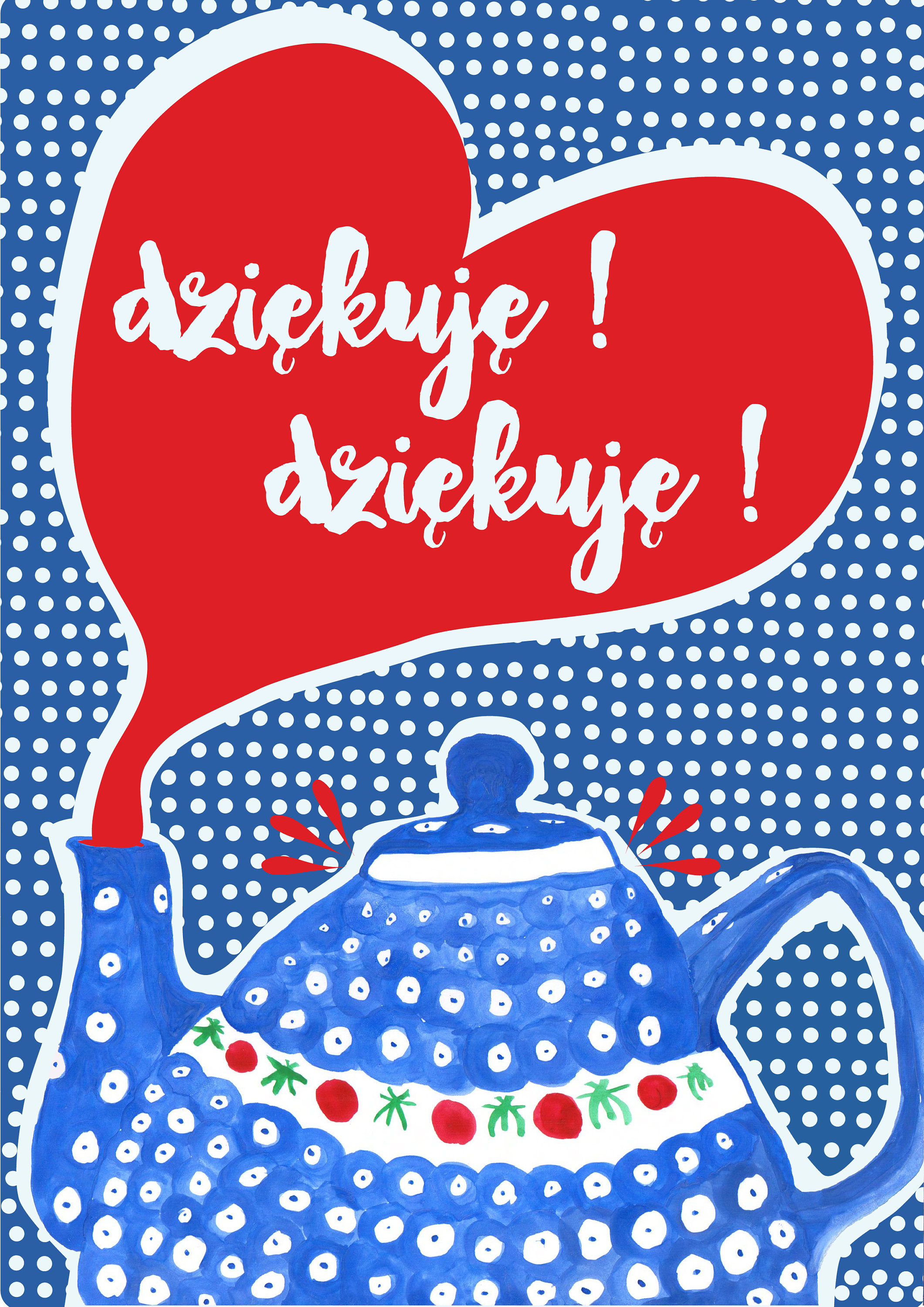 Polish "thank You" Card - Dziękuję - Etsy