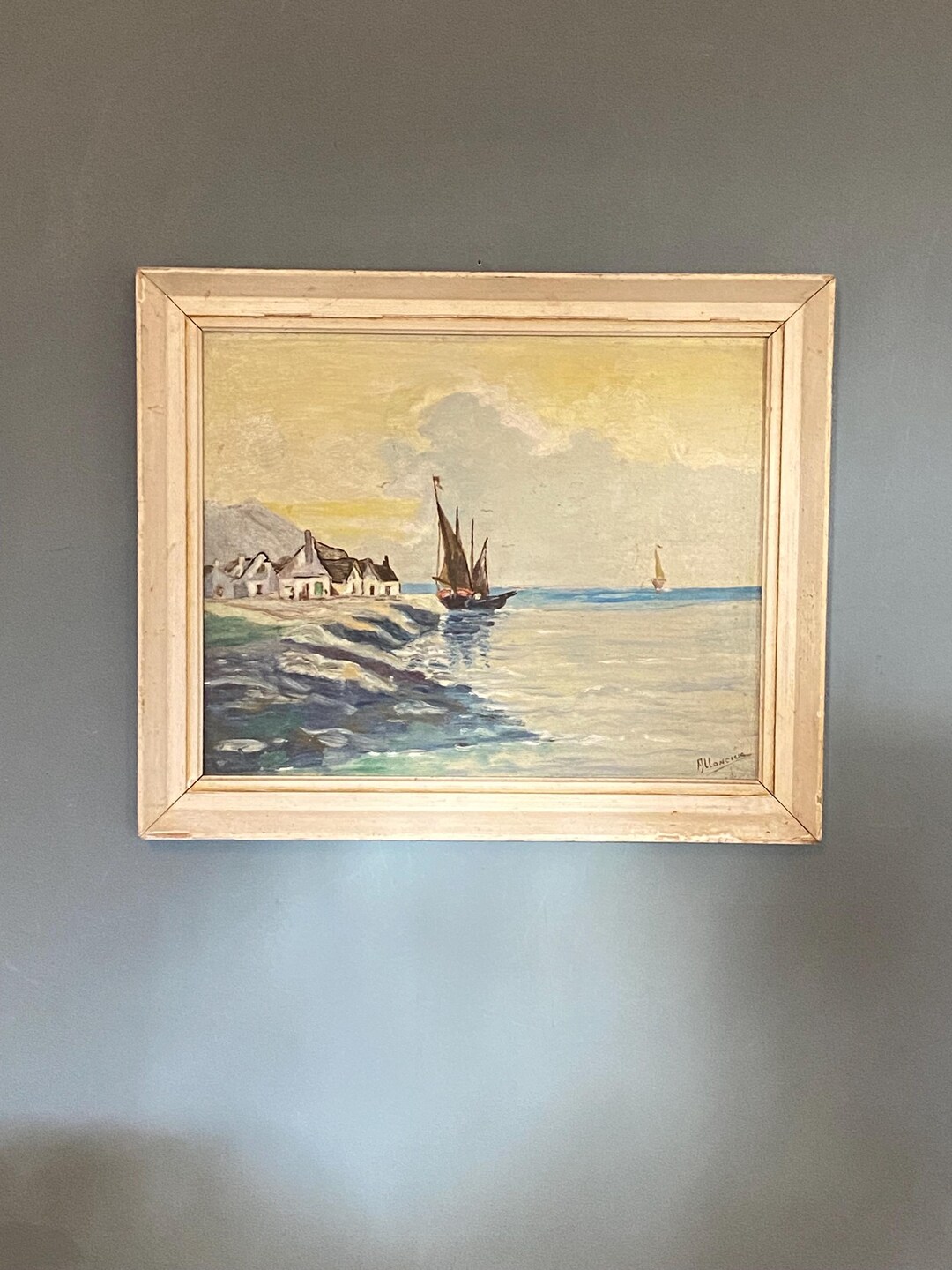 Sea View With Sailing Boat - Etsy