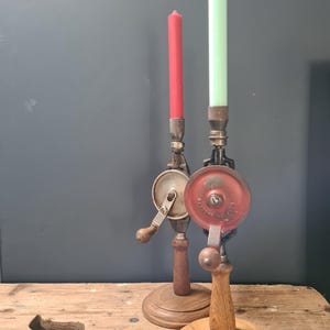 Vintage Hand Drill Candle Stick/ Holder - Etsy