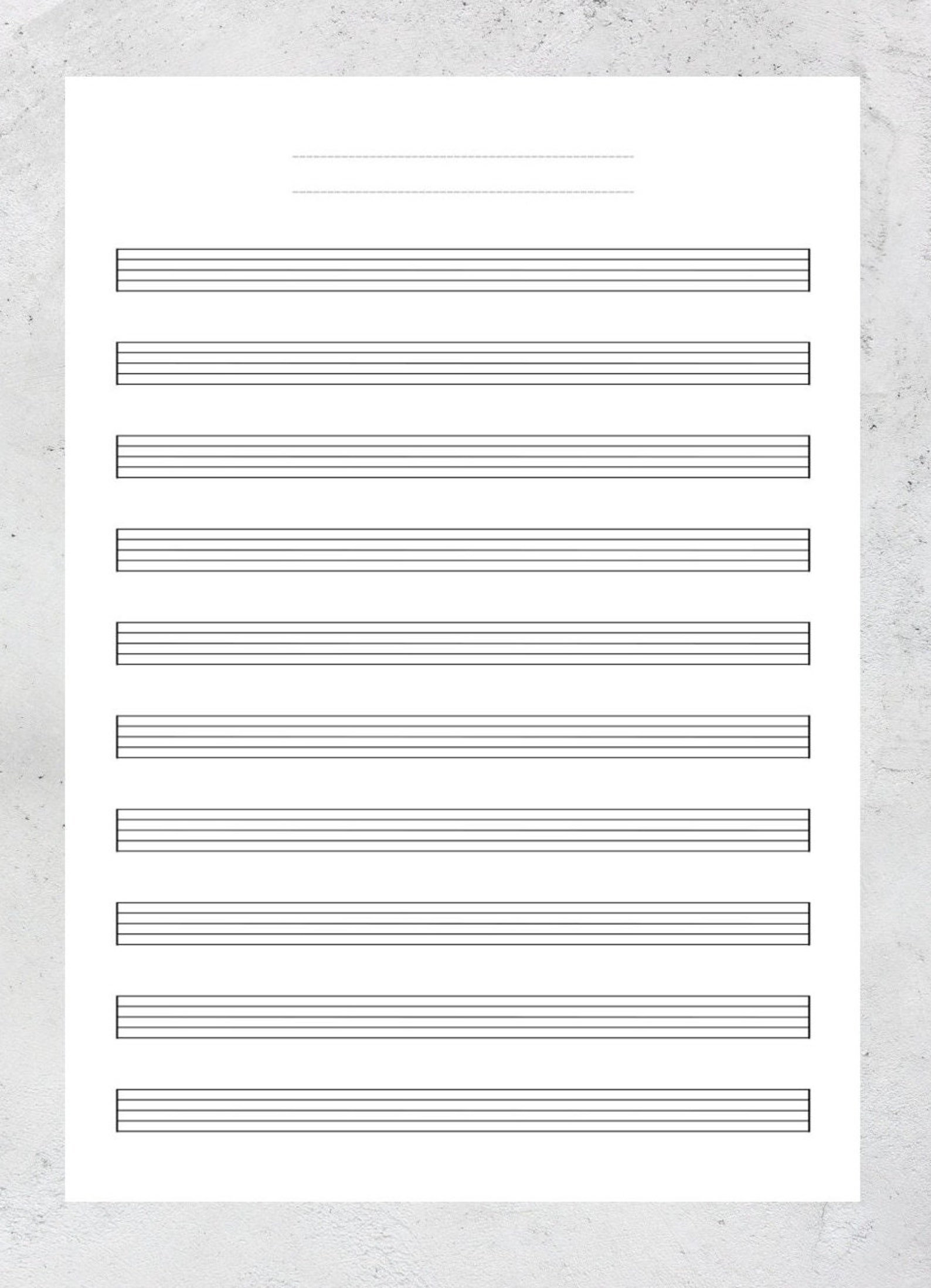 A4 - Blank Sheet Music - US Letter Printable Sheet Music Manuscript ...