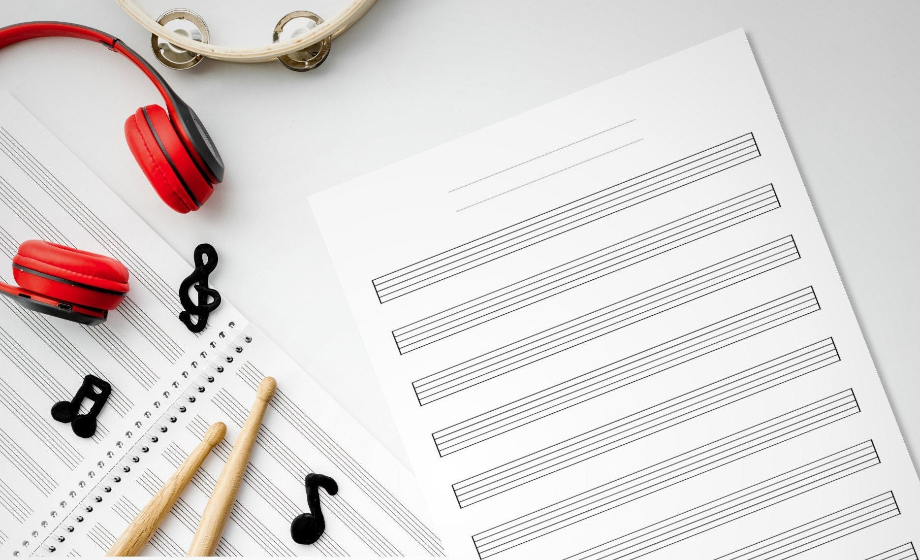 A4 - Blank Sheet Music - US Letter Printable Sheet Music Manuscript ...