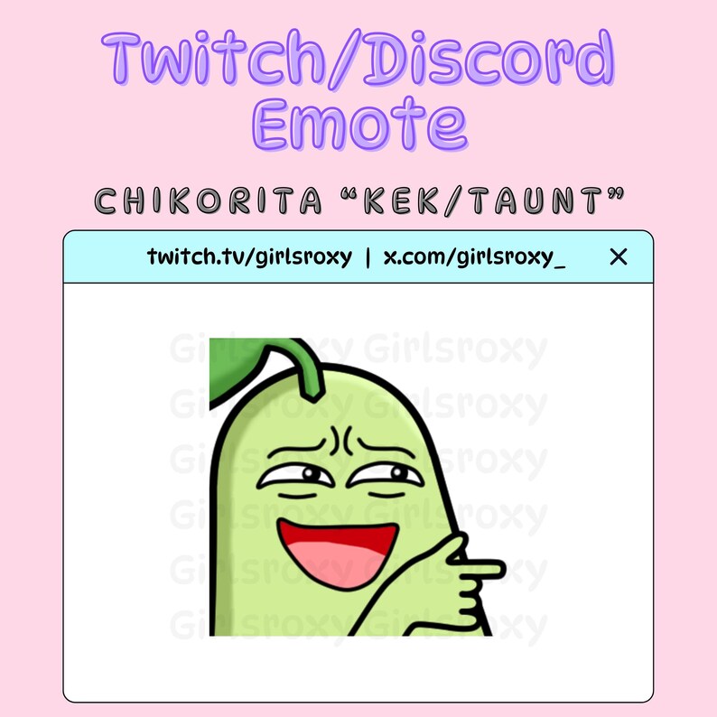 Twitch/discord Emote/sticker Chikorita Kek/taunt Funny Pokemon - Etsy