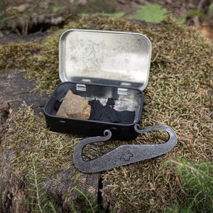 High Carbon Flint and Steel Striker, Hand Forged Blacksmith Bushcraft ...