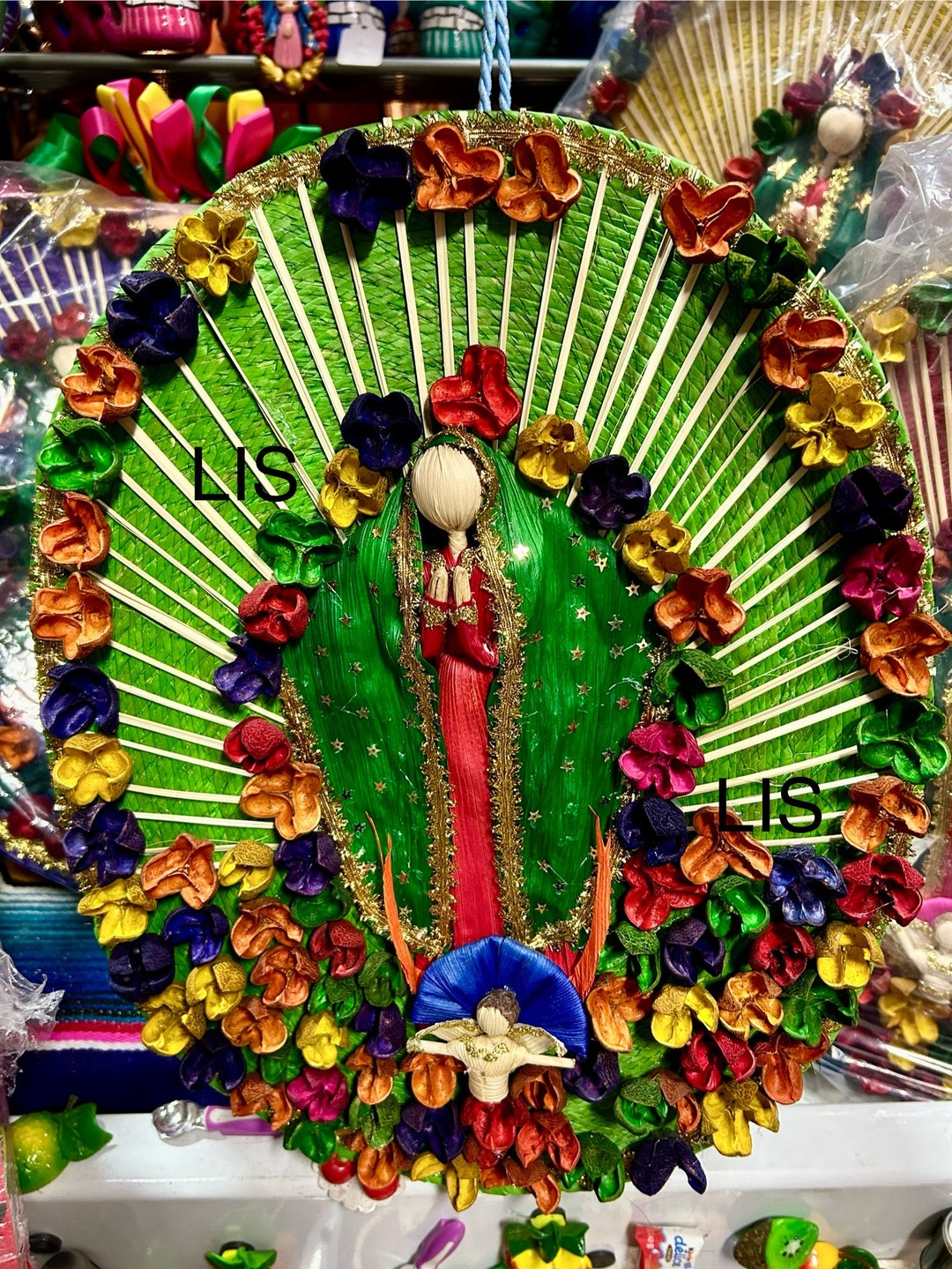 Our Lady of Guadalupe Corn Husk. Virgen De Guadalupe De Palma. Wall ...