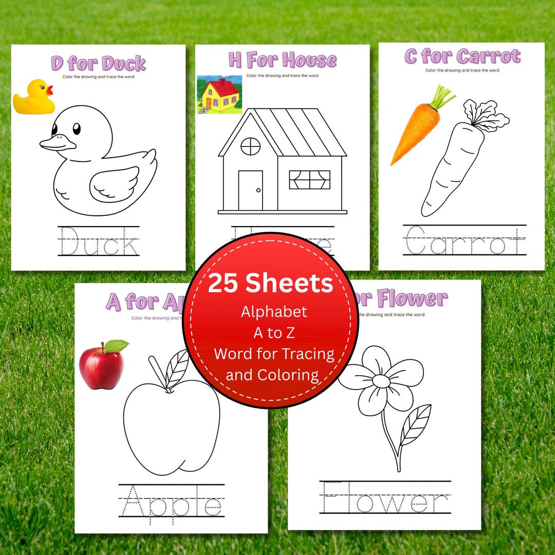 Alphabet Worksheets Printable Tracing Word Coloring Homeschool Teacher ...