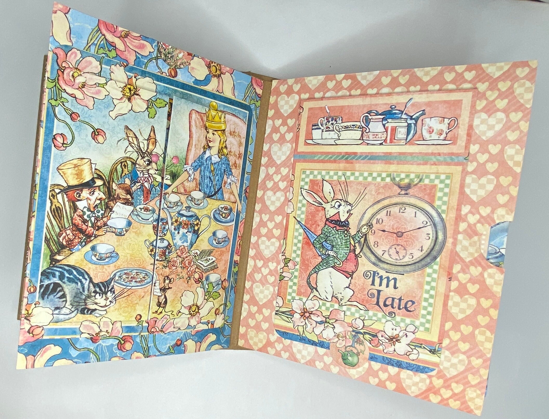 Handmade Memory Album Using Graphic-45's alices Tea Party Paper Collection - Etsy