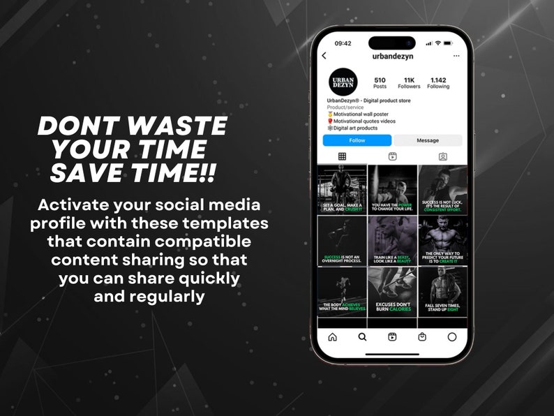 100 Fitness Motivation Instagram Post Templates, Gym Quotes, Canva ...