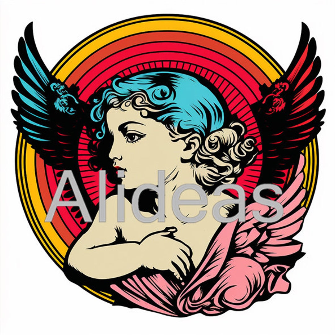Tattoo Idea. Baby Angel Tattoo. Angel Tattoo Idea. Art Deco Style Angel ...