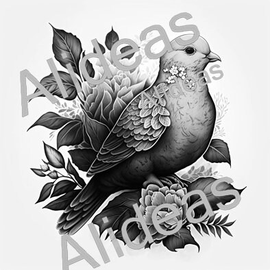 Mourning Dove Feather Tattoo