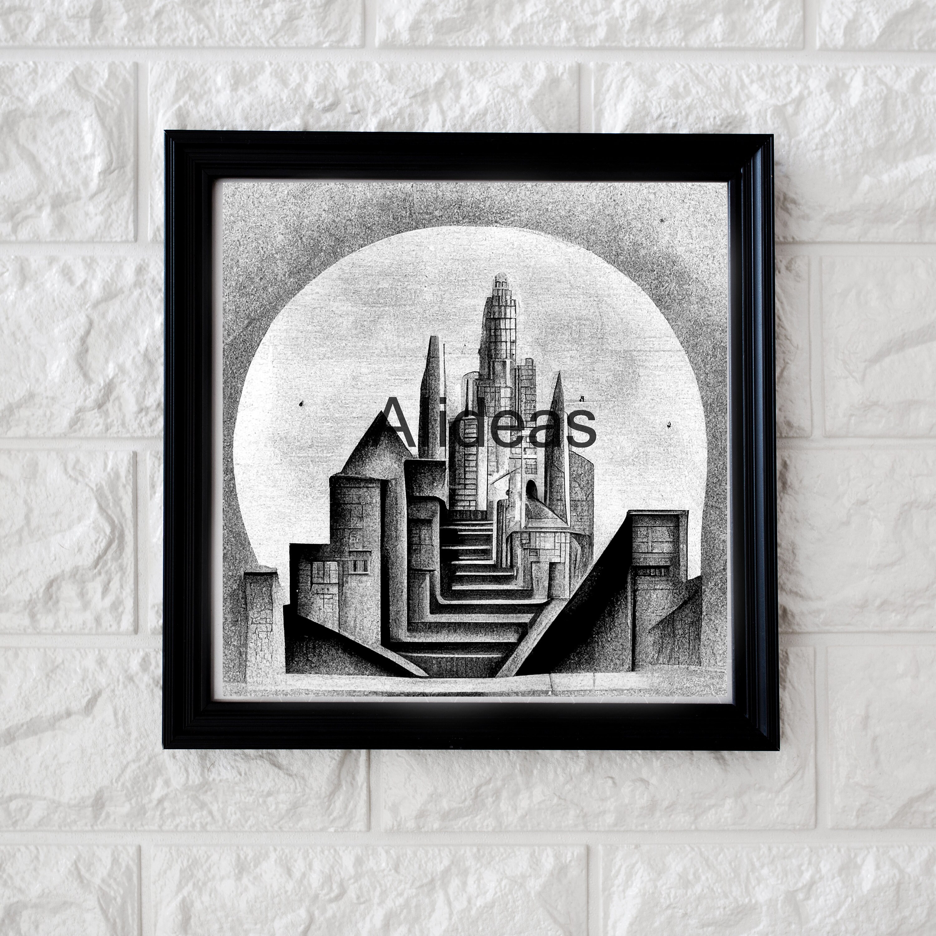Robot M. C. Escher Inspired. Digital Art Print. AI Generated. Wall Art ...